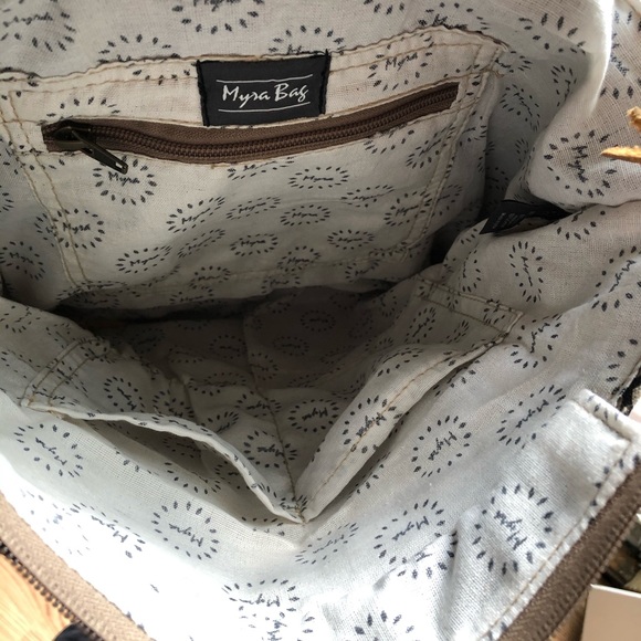 Bags | Myra Bag Backpack Up Cycled Material Nwt | Poshmark